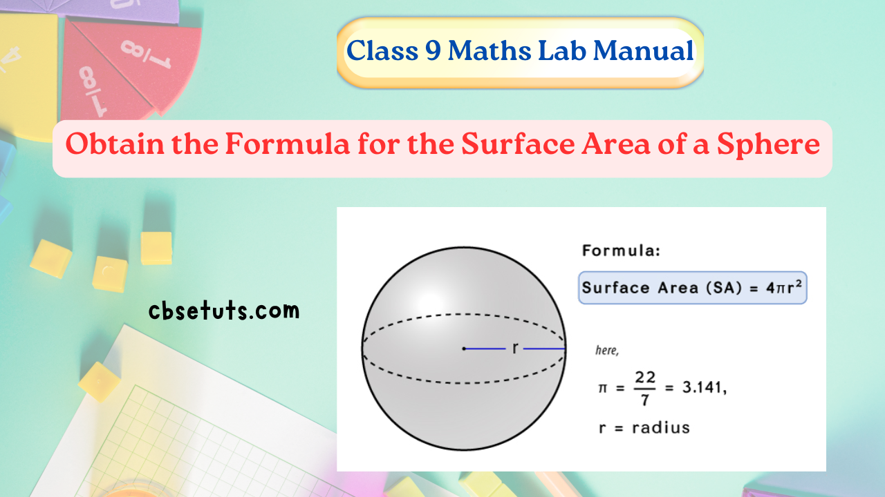Obtain the Formula for the Surface Area of a Sphere Experiment Class 9 ...